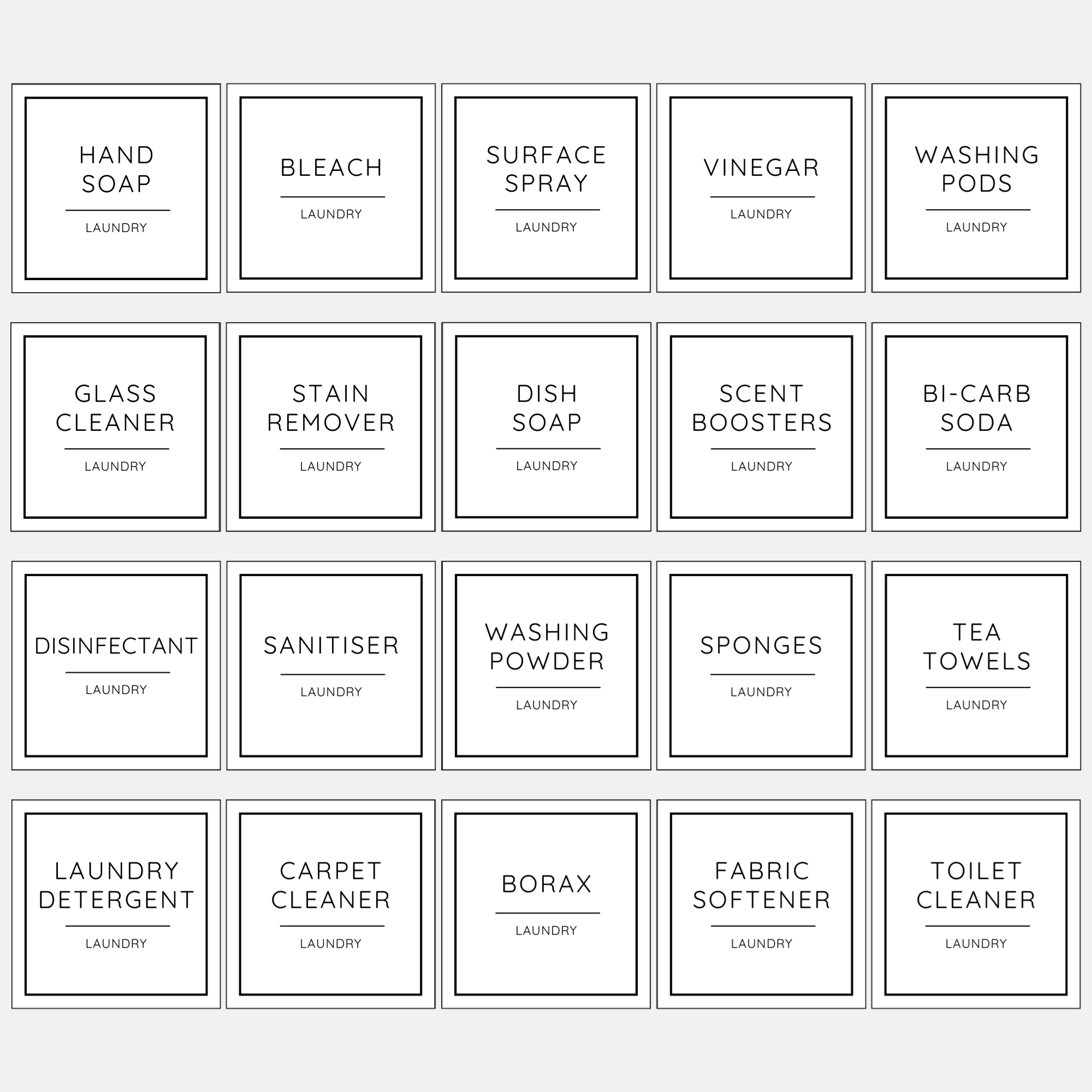 Laundry/Cleaning Labels – Recognition ID